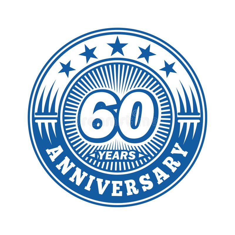 60 Years Anniversary Celebration. 60th Anniversary Logo Design. Sixty ...