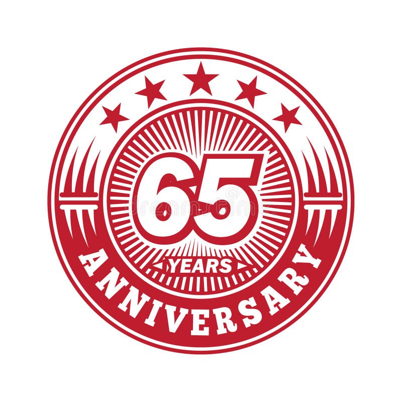 65 Years Anniversary Celebration. 65th Anniversary Logo Design. Sixty ...