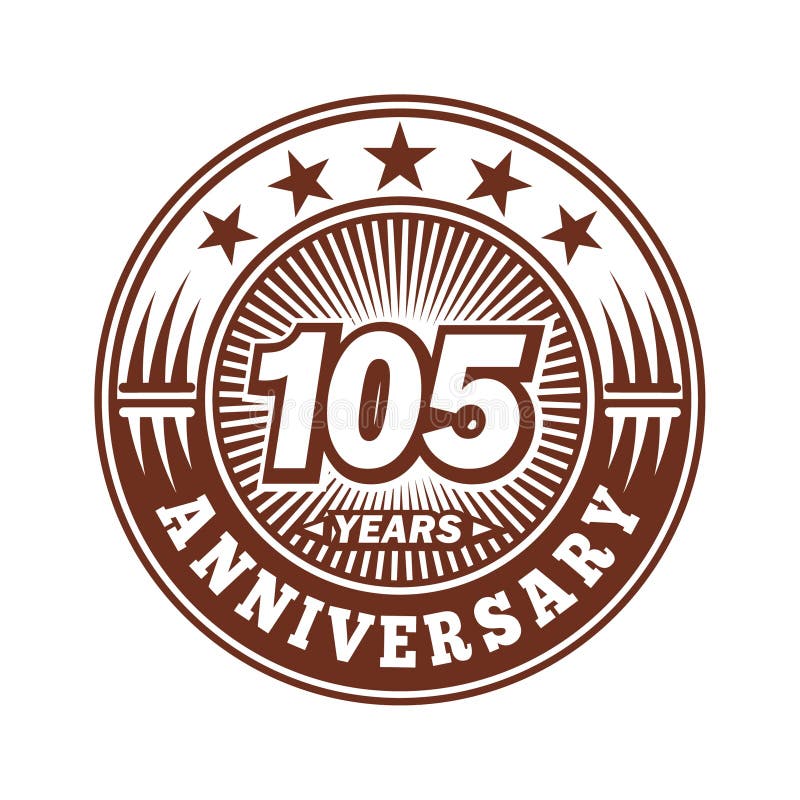 105 Years Anniversary Celebration. 105th Anniversary Logo Design ...