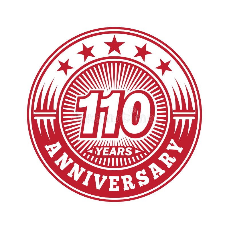 110 Years Anniversary Celebration. 110th Anniversary Logo Design ...