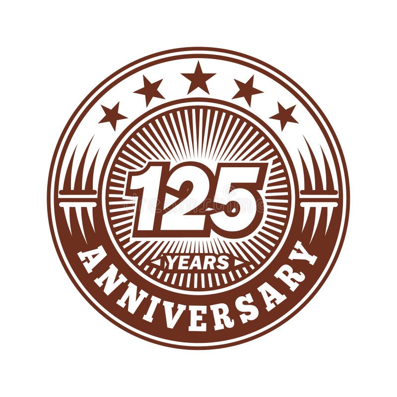 125years Celebrating Anniversary Design Template. 125th Anniversary ...