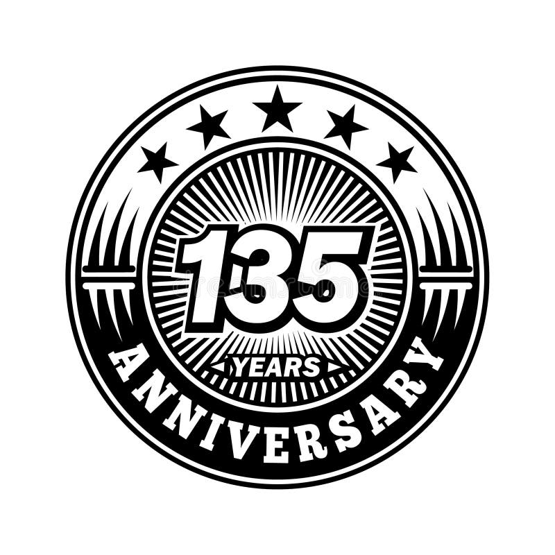 135 Years Anniversary Celebration. 135th Anniversary Logo Design ...