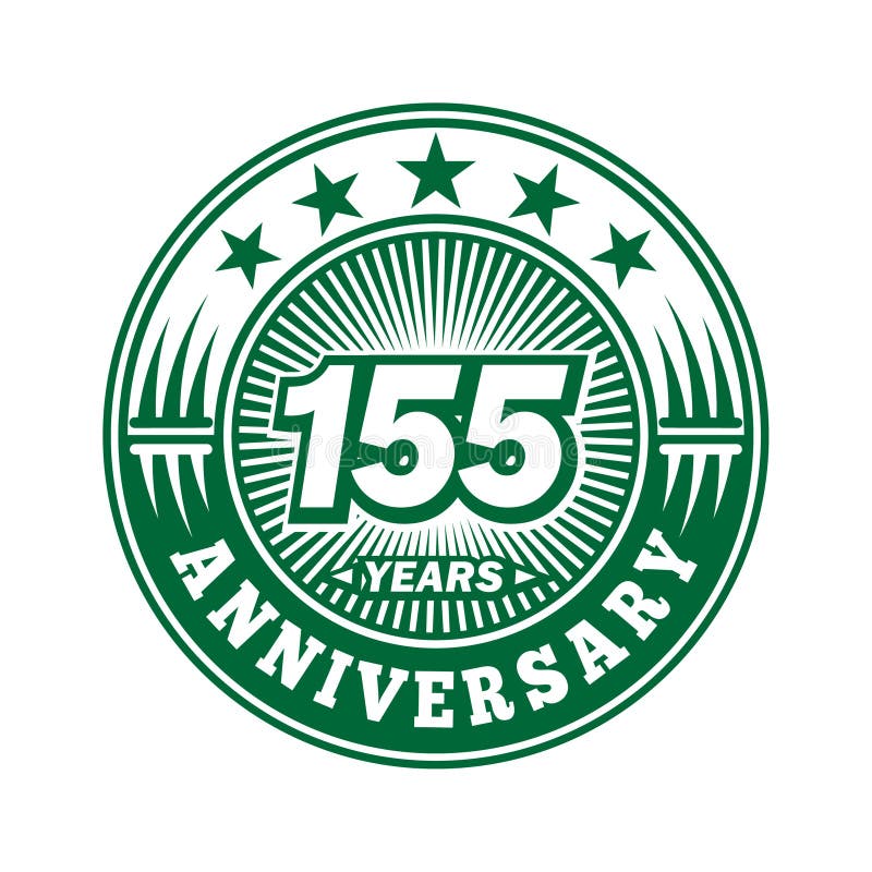 155 Years Anniversary Celebration. 155th Anniversary Logo Design ...