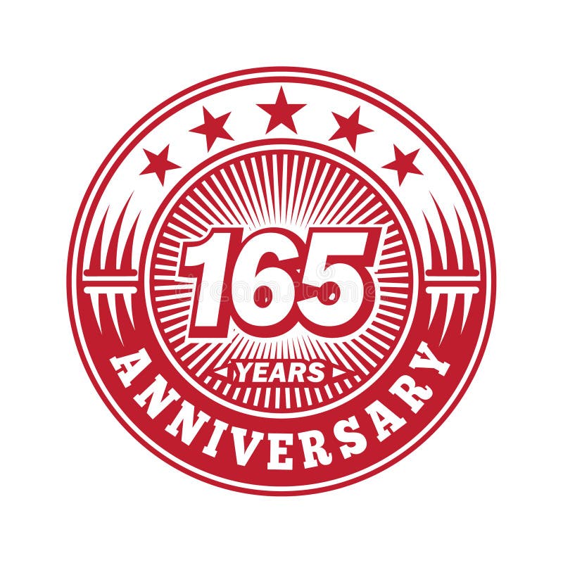 165 Years Anniversary Celebration. 165th Anniversary Logo Design ...