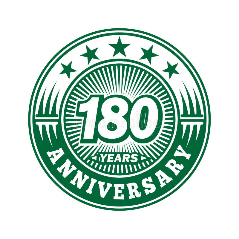 180 Years Anniversary Celebration. 180th Anniversary Logo Design ...