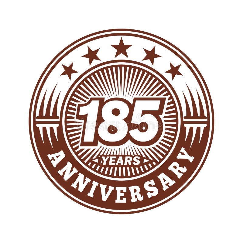 185 Years Anniversary Celebration. 185th Anniversary Logo Design ...
