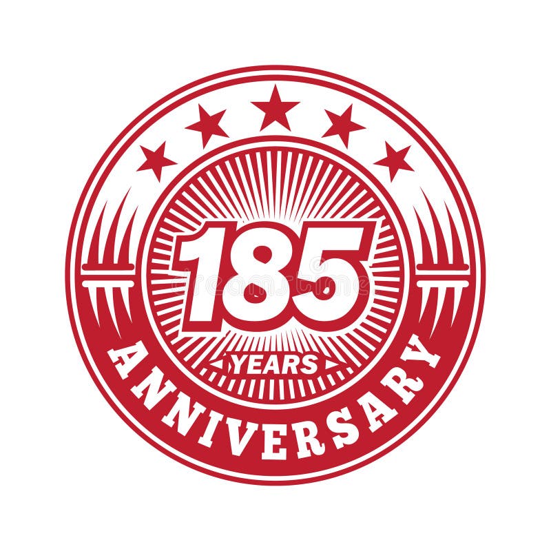185 Years Anniversary Celebration. 185th Anniversary Logo Design ...