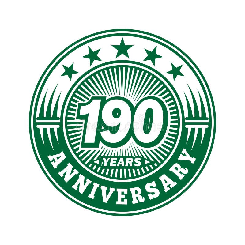 190 Years Anniversary Celebration. 190th Anniversary Logo Design ...