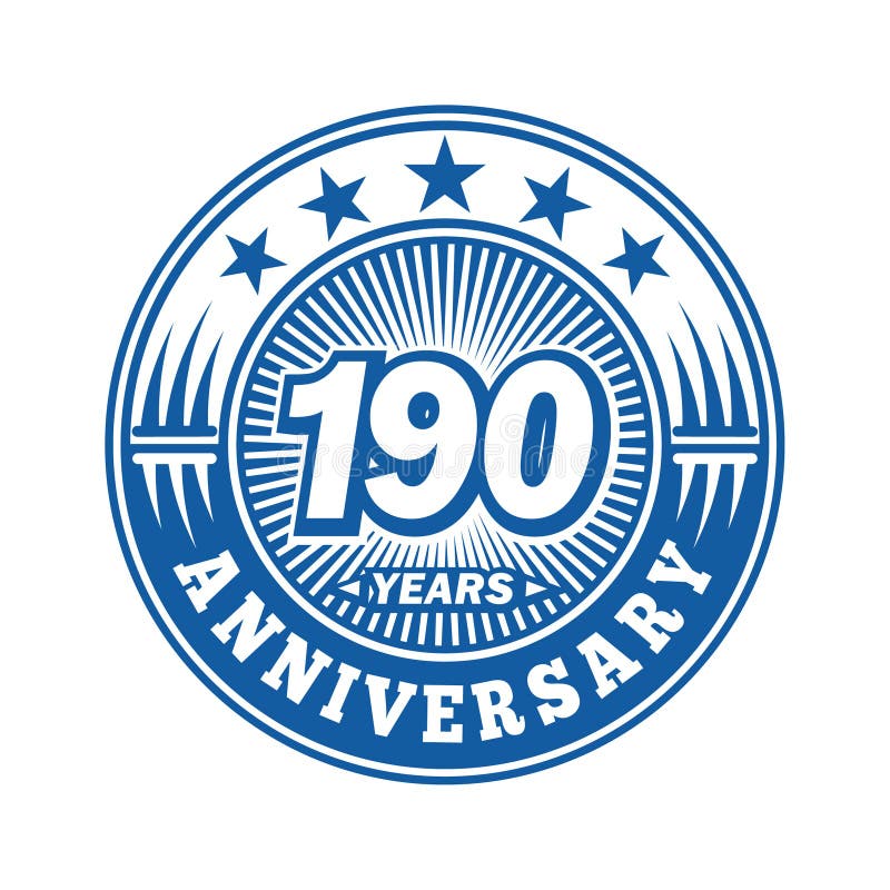 190 Years Anniversary Celebration. 190th Anniversary Logo Design ...