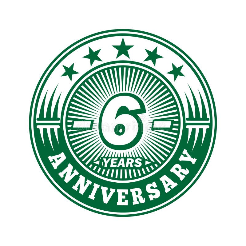 6 Years Anniversary Celebration. 6th Anniversary Logo Design. Six Years ...