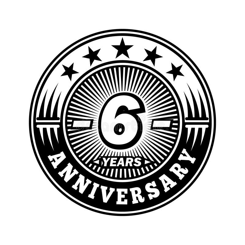 6 Years Anniversary Celebration. 6th Anniversary Logo Design. Six Years ...