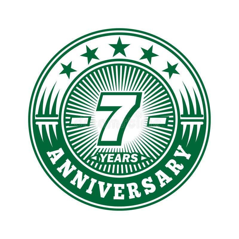 7 Years Anniversary Celebration. 7th Anniversary Logo Design. Seven ...