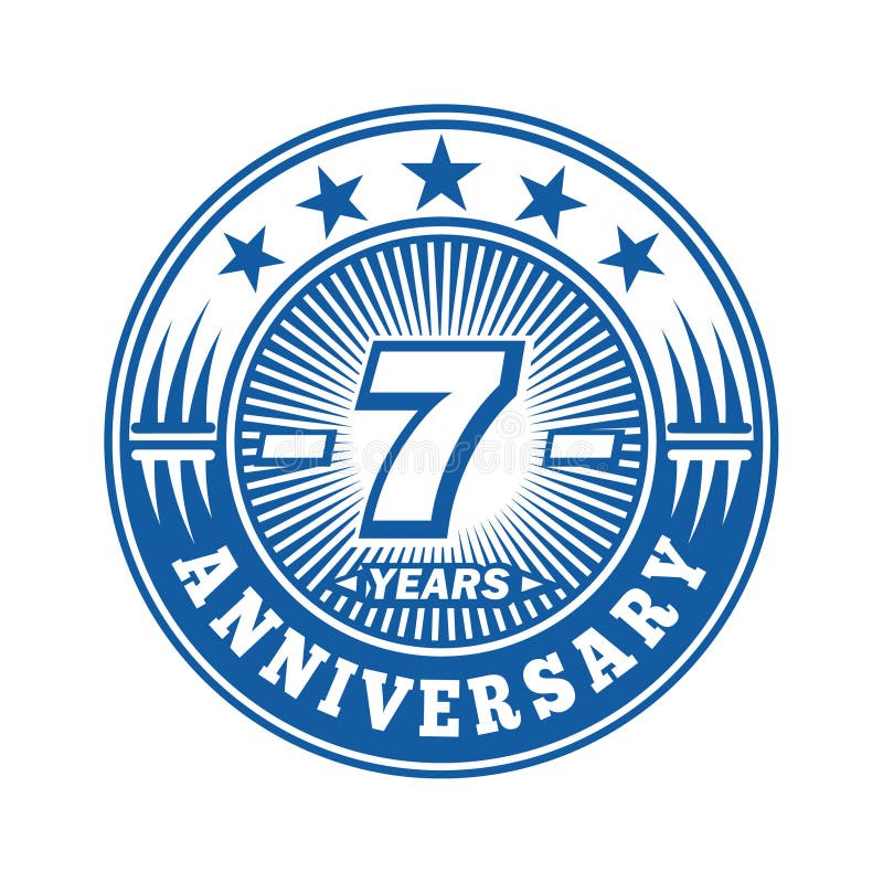 7 Years Anniversary Celebration. 7th Anniversary Logo Design. Seven ...