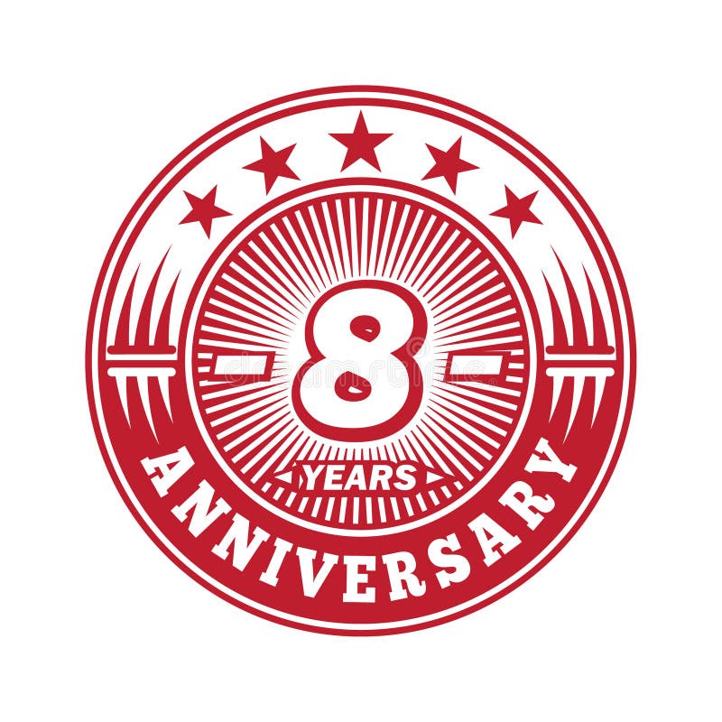 8 Years Anniversary Celebration. 8th Anniversary Logo Design. Eight ...