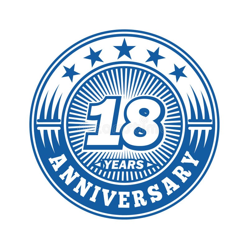 18 Years Anniversary Celebration. 18th Anniversary Logo Design ...