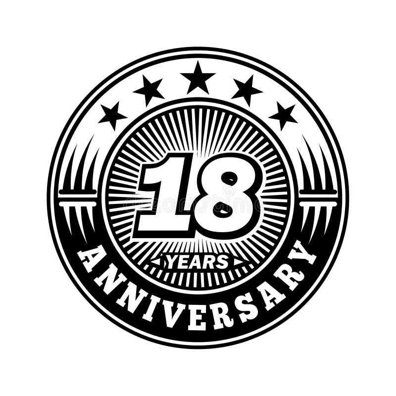 18 Years Anniversary Celebration. 18th Anniversary Logo Design ...