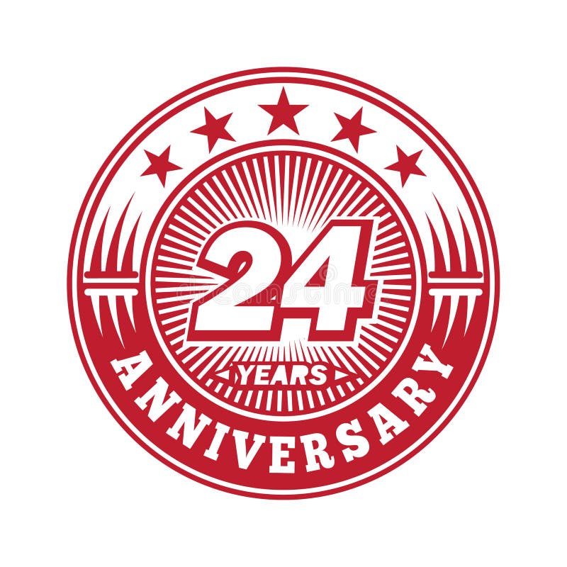 24 Years Anniversary Celebration. 24th Anniversary Logo Design. 24years ...