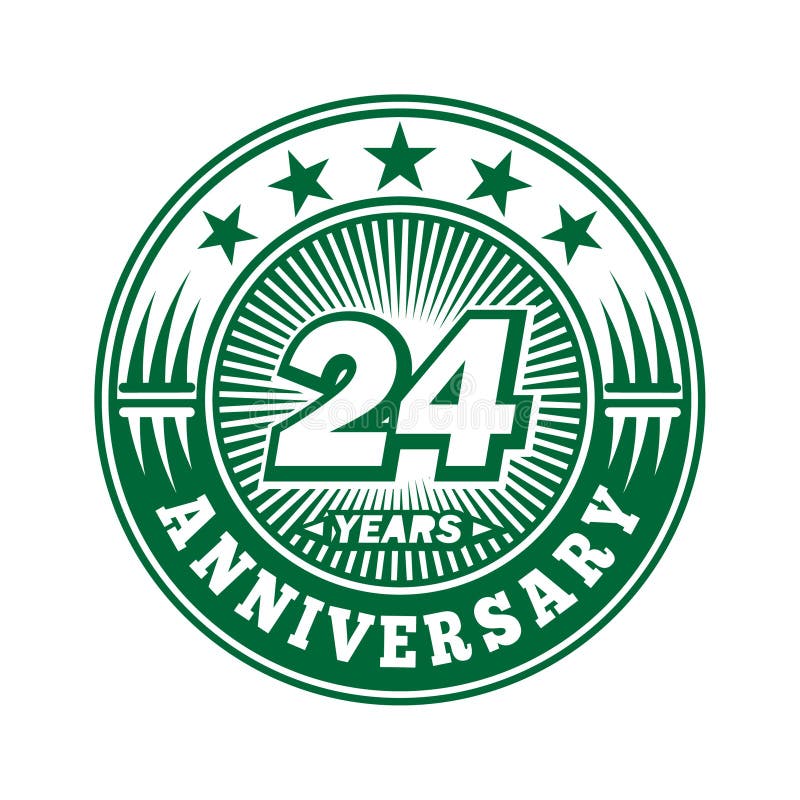 24 Years Anniversary Celebration. 24th Anniversary Logo Design. 24years ...