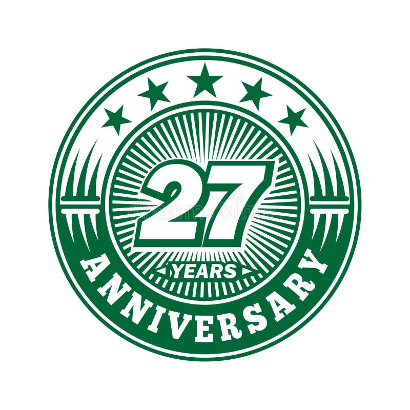 27 Years Anniversary Celebration. 27th Anniversary Logo Design. 27years ...