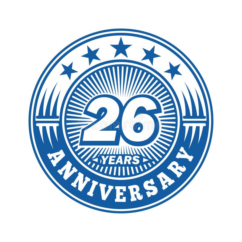26 Years Anniversary Celebration. 26th Anniversary Logo Design. 26years ...