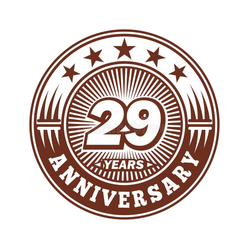 29 Years Anniversary Celebration. 29th Anniversary Logo Design. 29years ...