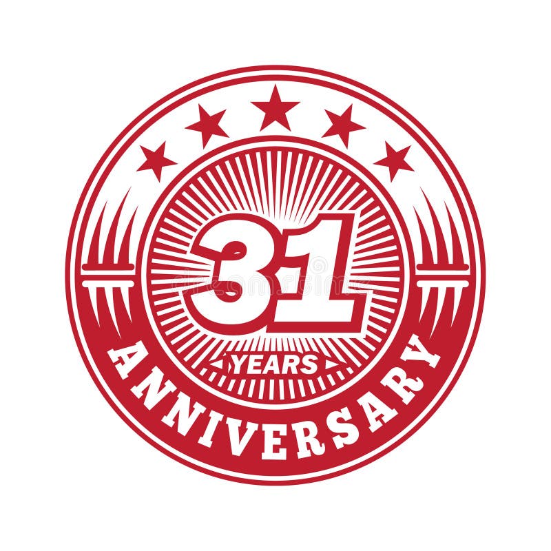 31 Years Anniversary Celebration. 31st Anniversary Logo Design. 31years ...
