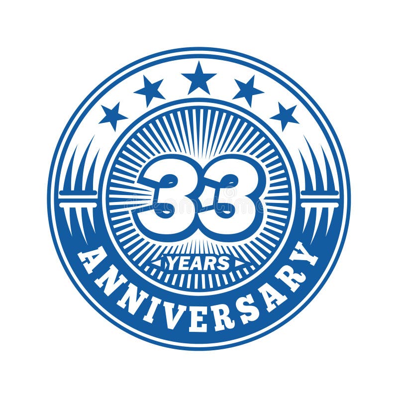 33 Years Anniversary Celebration. 33rd Anniversary Logo Design. 33years ...