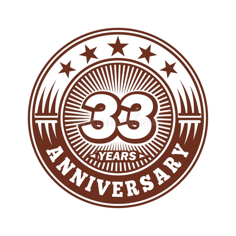 33 Years Anniversary Celebration. 33rd Anniversary Logo Design. 33years ...