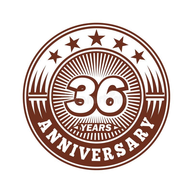 36 Years Anniversary Celebration. 36th Anniversary Logo Design. 36years ...