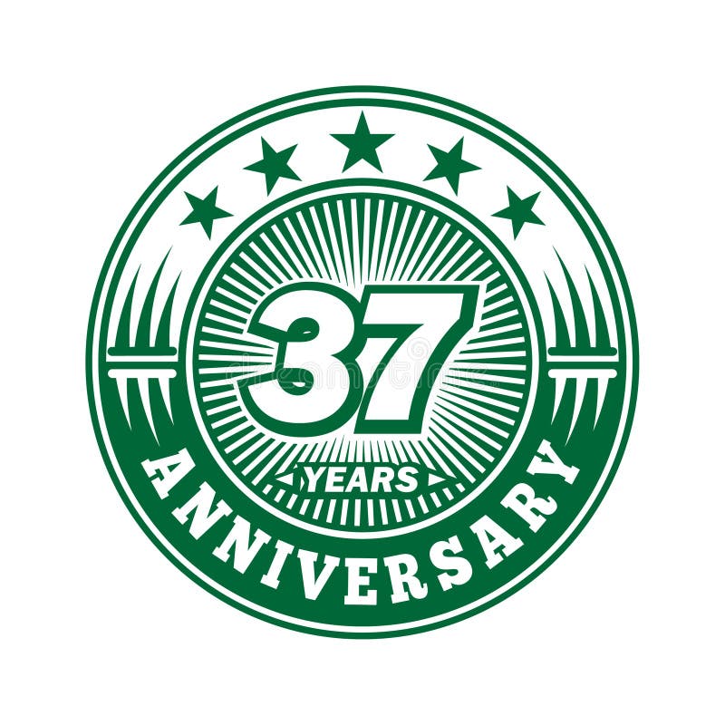 37 Years Anniversary Celebration. 37th Anniversary Logo Design. 37years ...