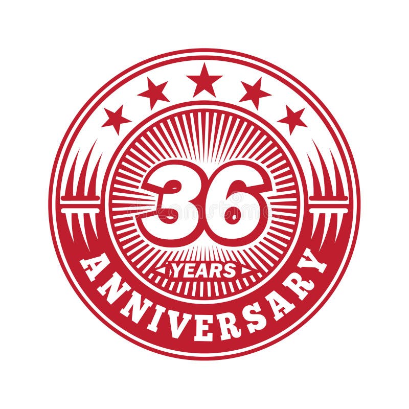36 Years Anniversary Celebration. 36th Anniversary Logo Design. 36years ...