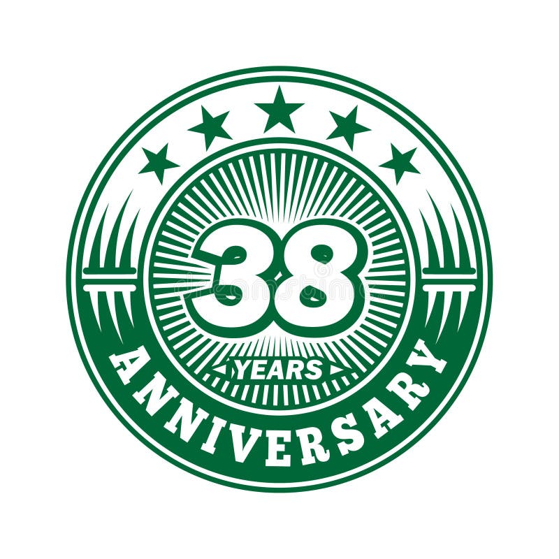 38 Years Anniversary Celebration. 38th Anniversary Logo Design. 38years ...