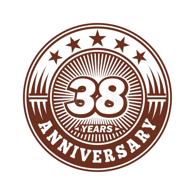 38 Years Anniversary Celebration. 38th Anniversary Logo Design. 38years ...