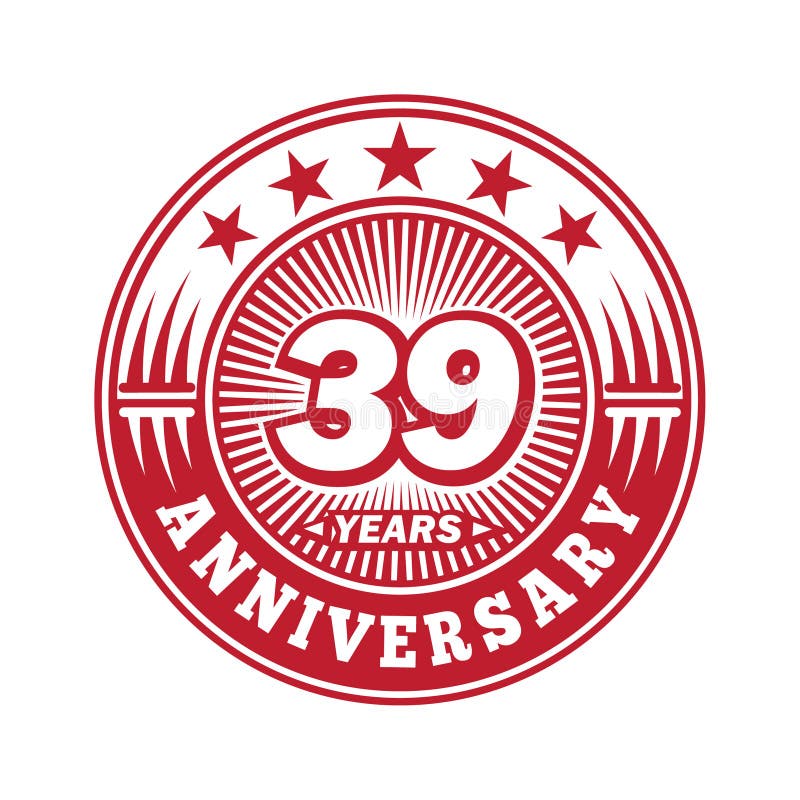 39 Years Anniversary Celebration. 39th Anniversary Logo Design. 39years ...