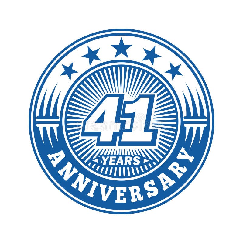 41 Years Anniversary Celebration. 41st Anniversary Logo Design. 41years ...