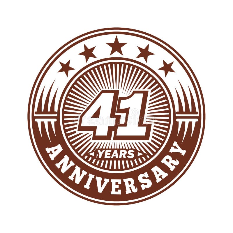 41 Years Anniversary Celebration. 41st Anniversary Logo Design. 41years ...