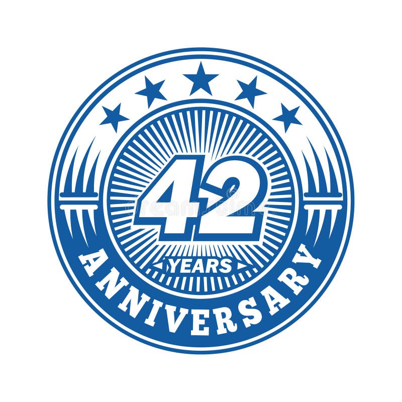 42 Years Anniversary Celebration. 42nd Anniversary Logo Design. 42years ...
