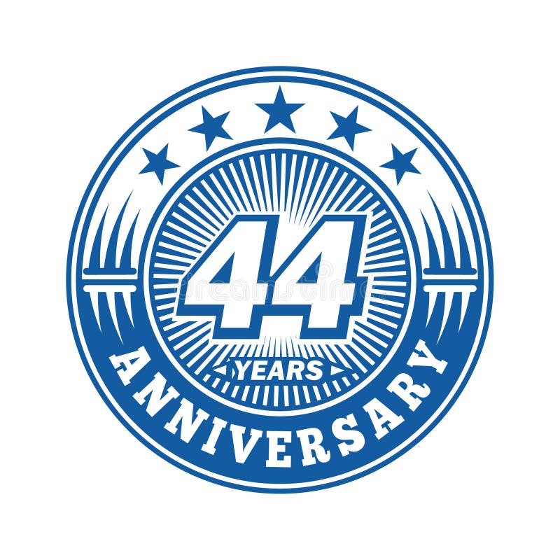 44 Years Anniversary Celebration. 44th Anniversary Logo Design. 44years ...