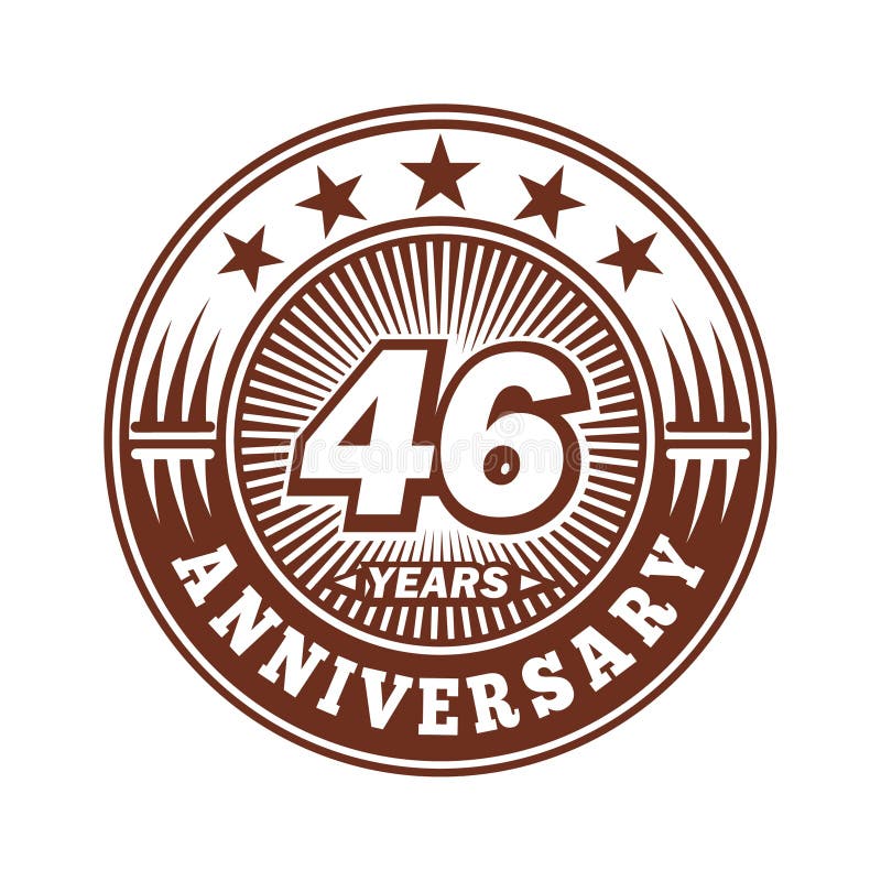 46 Years Anniversary Celebration. 46th Anniversary Logo Design. 46years ...