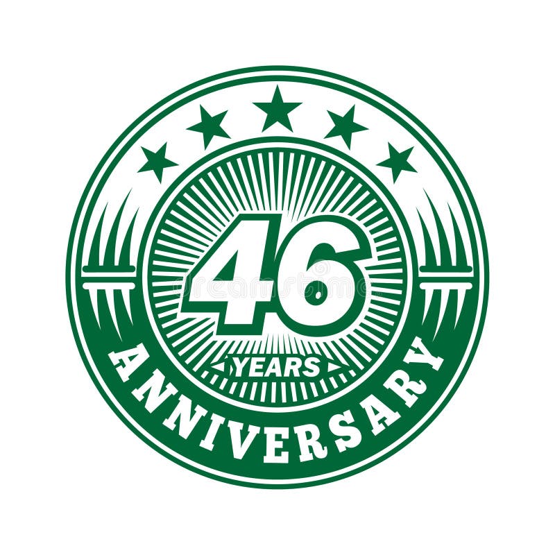 46 Years Anniversary Celebration. 46th Anniversary Logo Design. 46years ...
