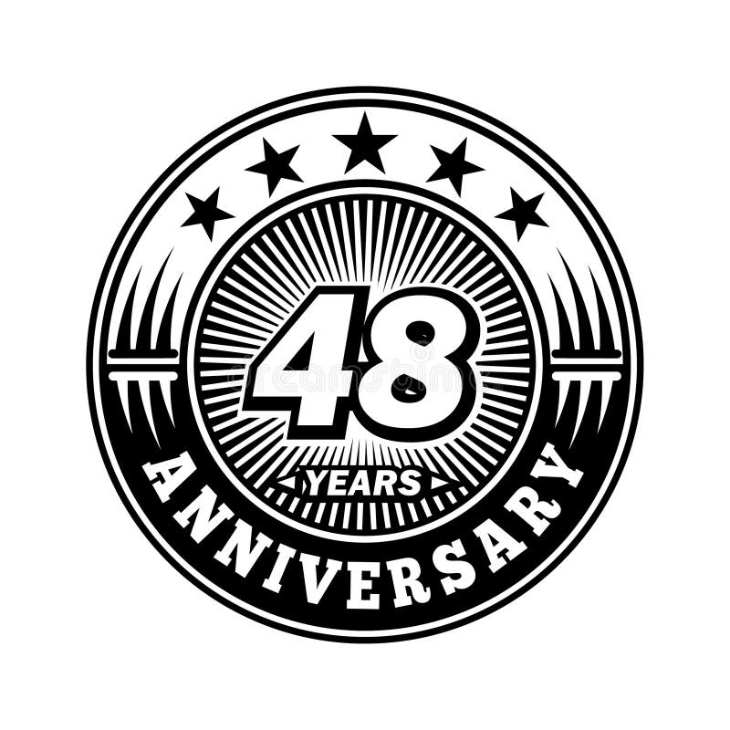 48 Years Anniversary Celebration. 48th Anniversary Logo Design. 48years ...