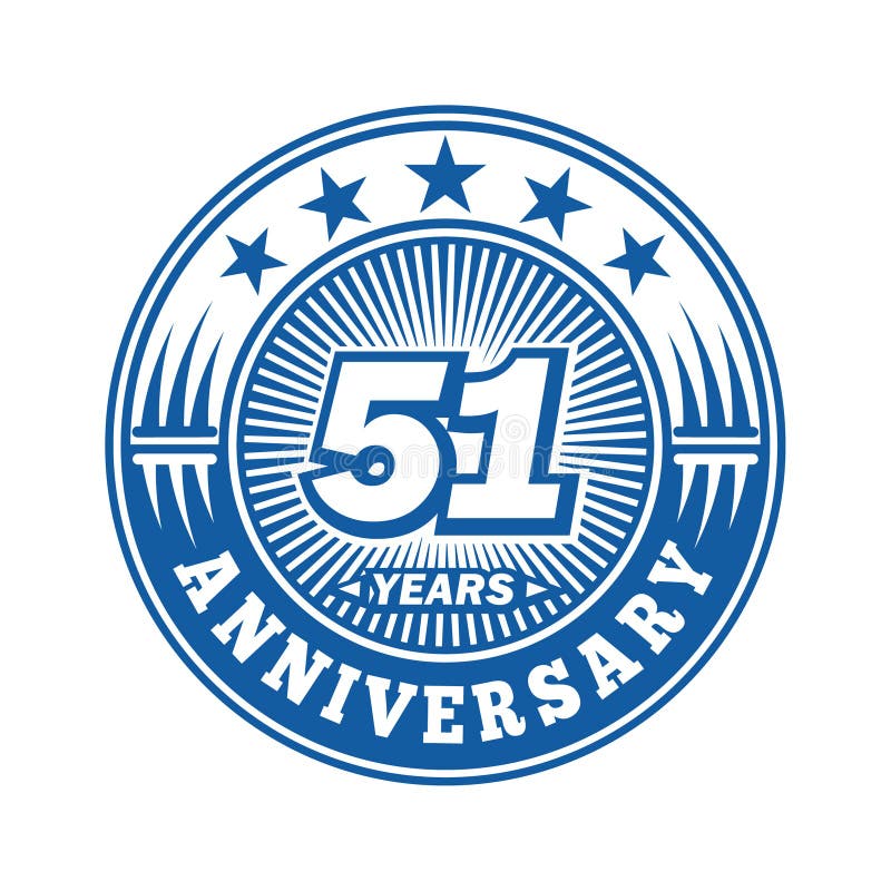 51 Years Anniversary Celebration. 51st Anniversary Logo Design. 51years ...