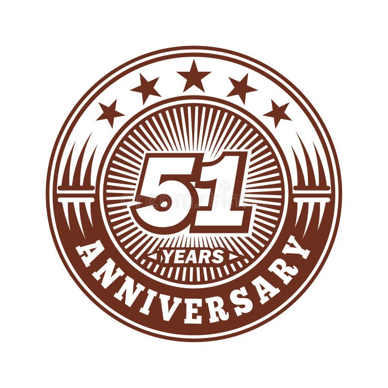 51 Years Anniversary Celebration. 51st Anniversary Logo Design. 51years ...