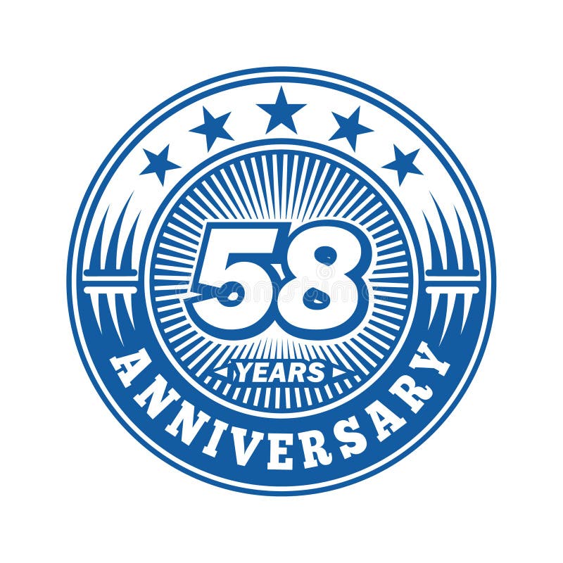 58 Years Anniversary Celebration. 58th Anniversary Logo Design. 58years ...