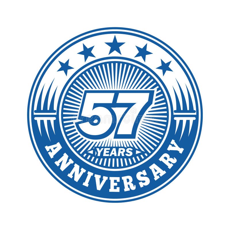 57 Years Anniversary Celebration. 57th Anniversary Logo Design. 57years ...