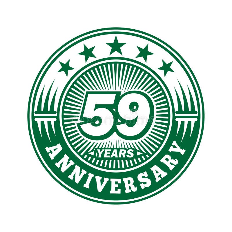 59 Years Anniversary Celebration. 59th Anniversary Logo Design. 59years ...