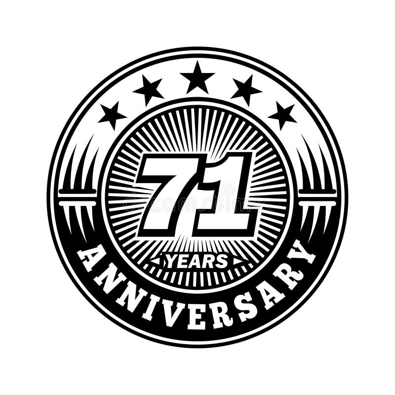 71 Years Anniversary Celebration. 71st Anniversary Logo Design. 71years ...