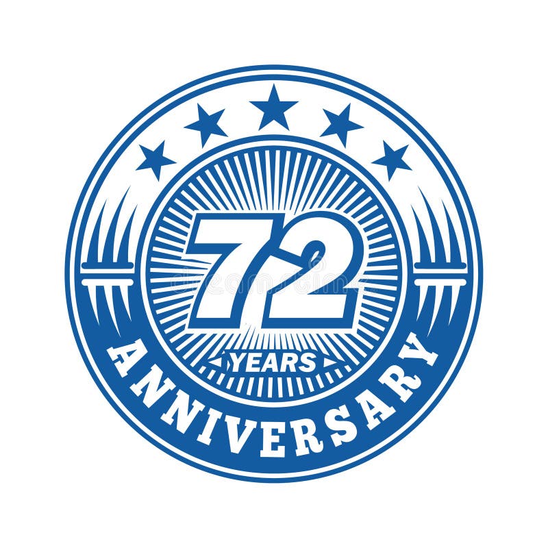 72 Years Anniversary Celebration. 72nd Anniversary Logo Design. 72years ...