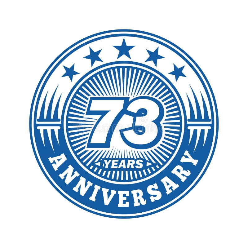 73 Years Anniversary Celebration. 73rd Anniversary Logo Design. 73years ...