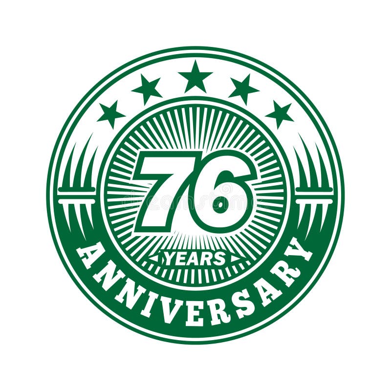 76 Years Anniversary Celebration. 76th Anniversary Logo Design. 76years ...